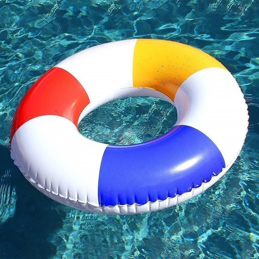 Air Time - Swim Ring 91cm - Giant Multi-Panel - Online Toys Australia