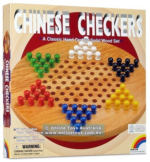 Chinese Checkers - Solid Wood Set - Online Toys Australia