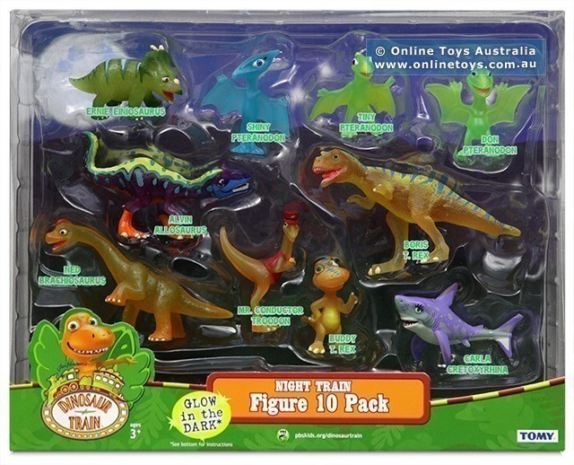 Dinosaur Train - Night Train Glow in the Dark - 10 Figure Pack - Online ...