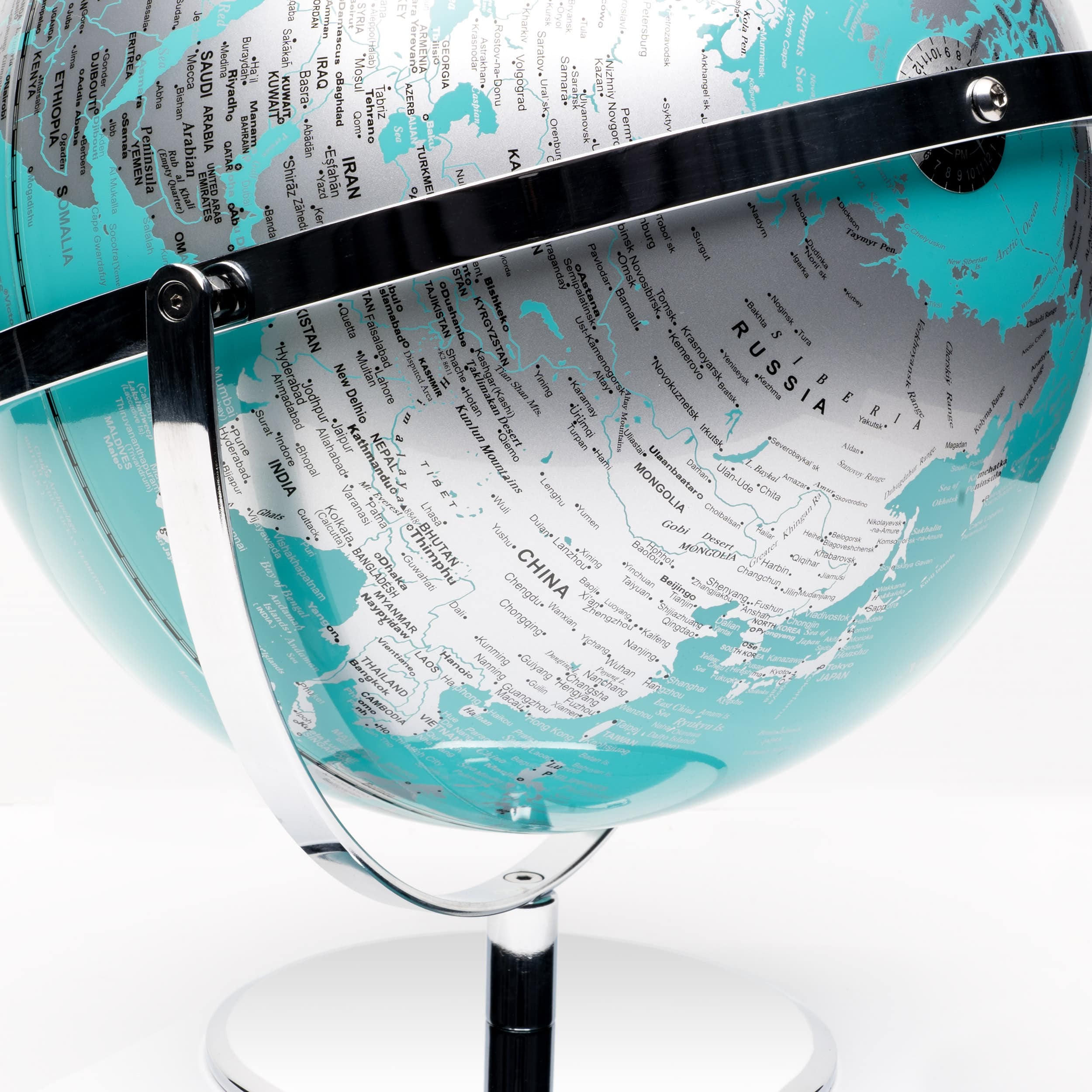 Dual Axis Teal Ocean Globe - 30cm - Online Toys Australia