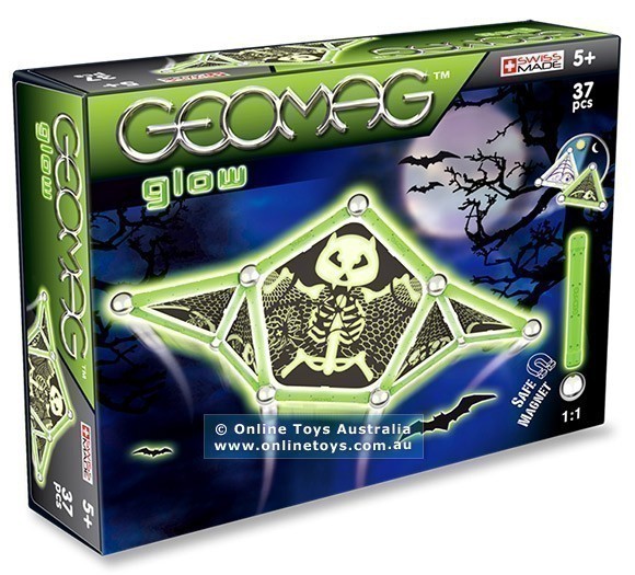 Geomag - Kids Glow Panels - 37 Piece Set - Online Toys Australia
