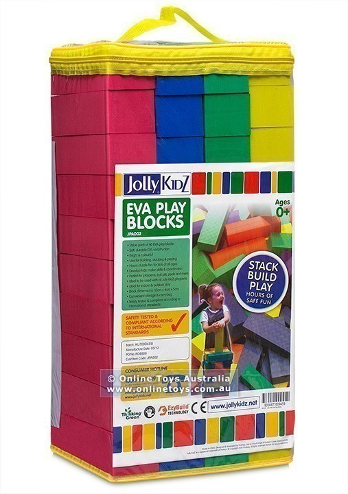 Jolly KidZ - 40 Piece EVA Play Blocks - Online Toys Australia