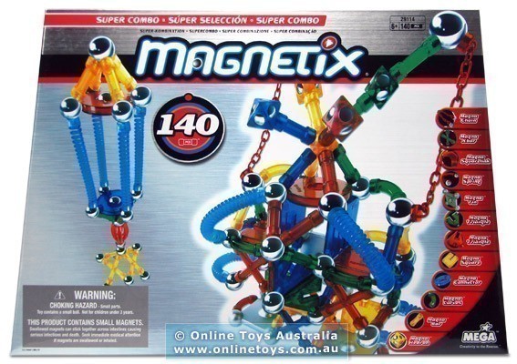 Magnetix - 140 Piece Super Combo Set - Online Toys Australia