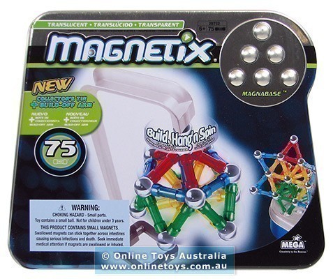 Magnetix - 28731 Primary Colours 75 Piece - Online Toys Australia