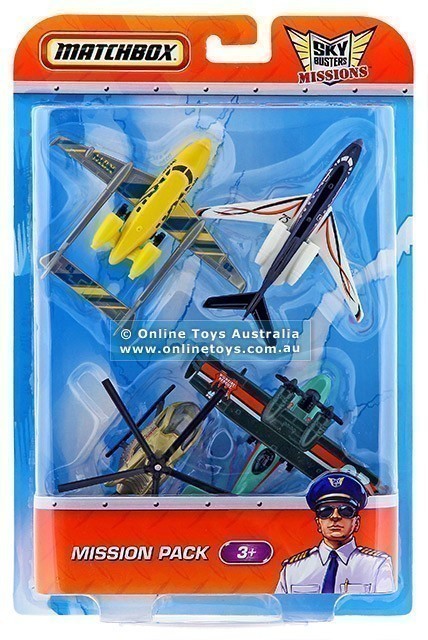 Matchbox - Sky Busters - Missions 4 Pack - Die-Cast Aeroplanes V2410 ...