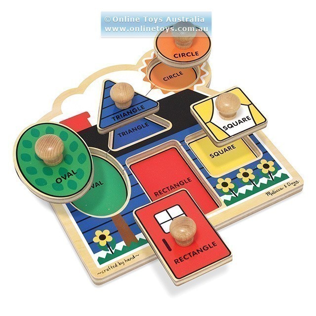 Melissa and Doug - First Shapes Jumbo 5 Piece Wooden Puzzle - Online ...