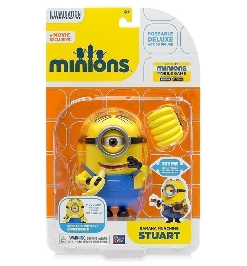 Minions - Deluxe Action Figure - Banana Munching Stuart - Online Toys ...