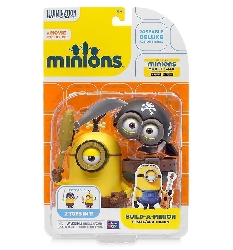 Minions - Deluxe Action Figure - Build-A-Minion Pirate Cro-Minion ...