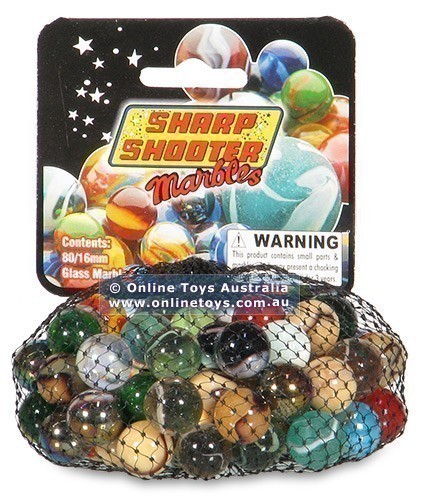 Sharp Shooter Marbles 16mm 80 Pack - Online Toys Australia