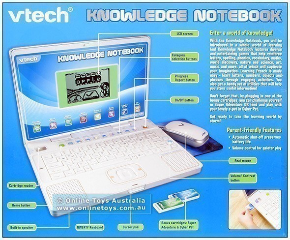Vtech - Knowledge Notebook - Silver - Online Toys Australia