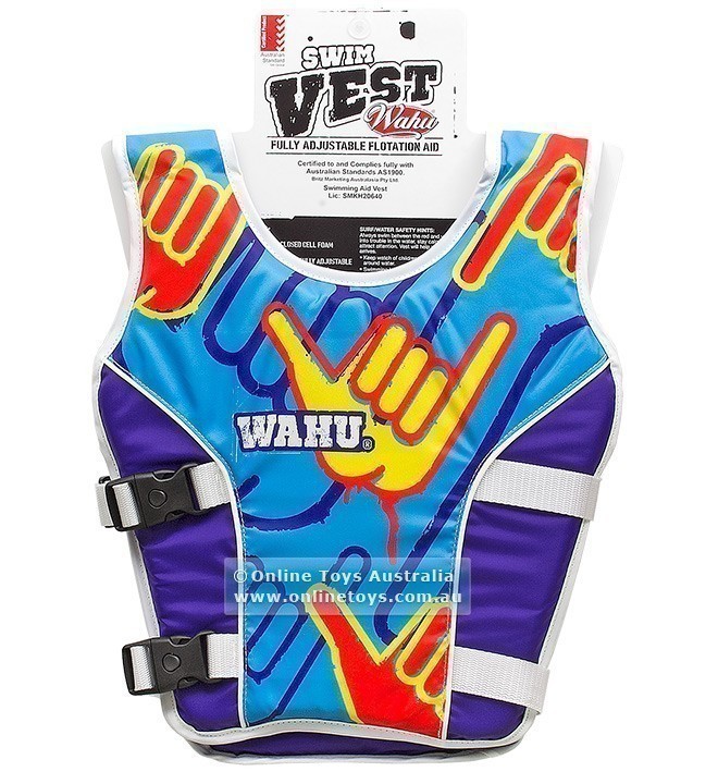 Wahu - Swim Vest - Small 2-3 Years - Blue - Online Toys Australia