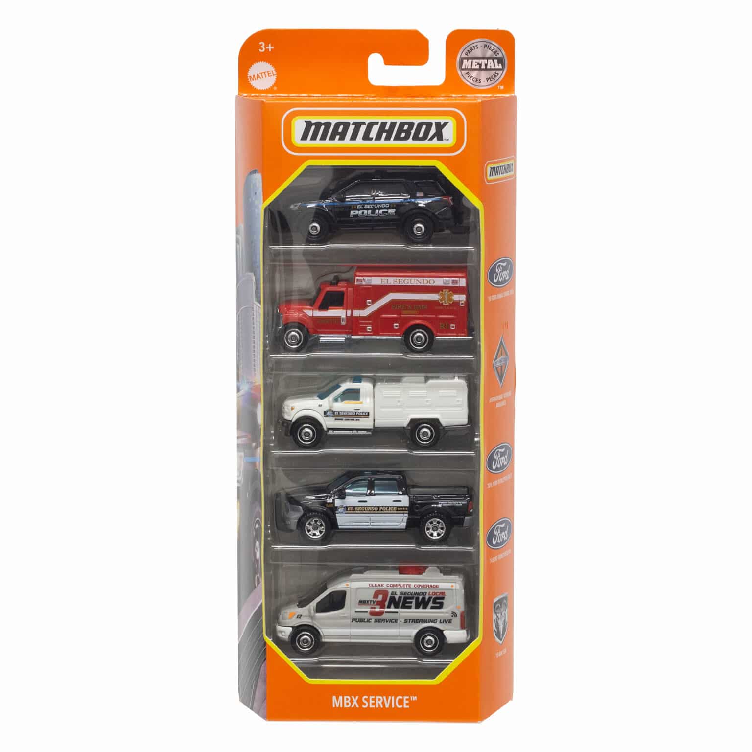 Matchbox 5-Pack Vehicles-MBX Service - Online Toys Australia