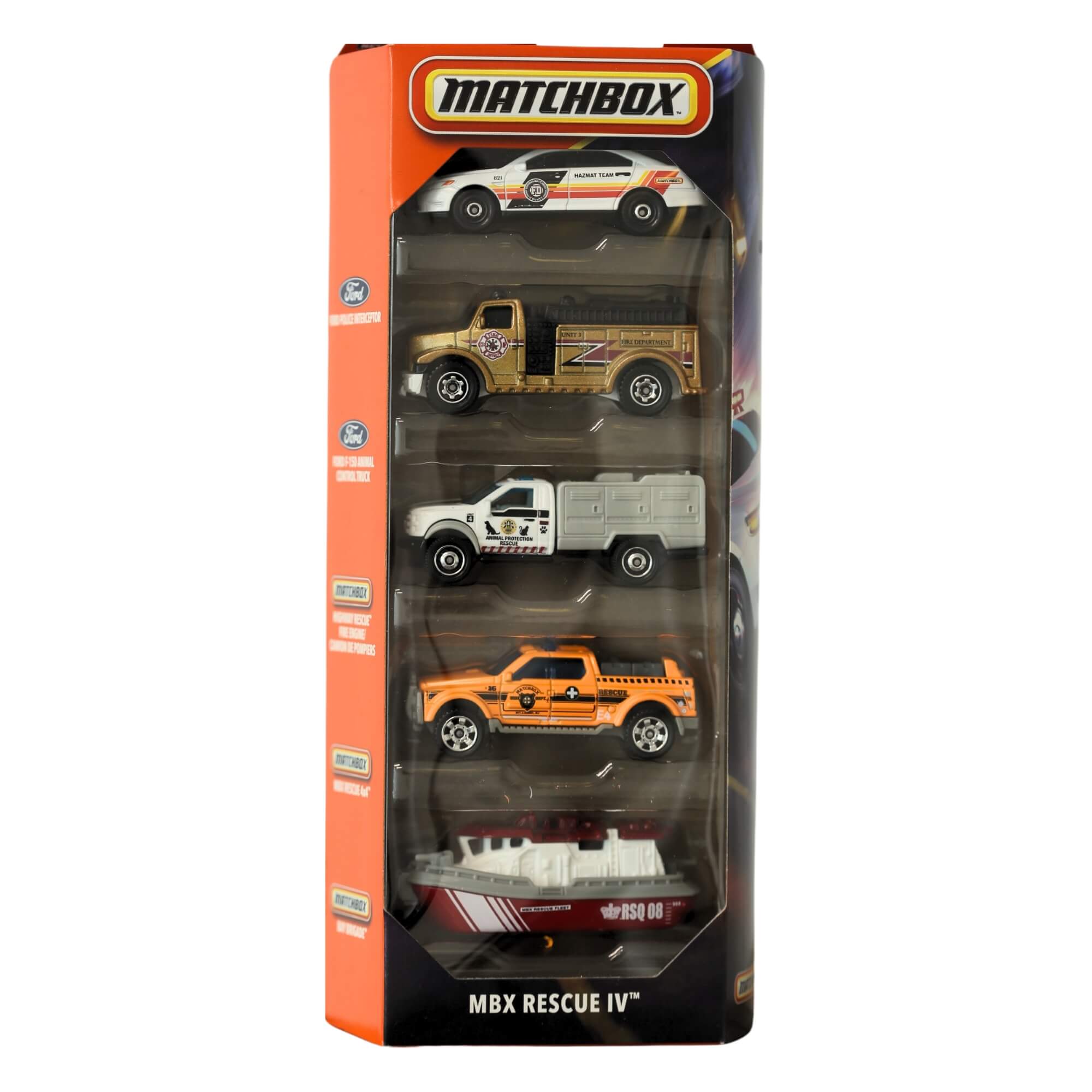 Matchbox-5 pack-MBX Rescue IV - Online Toys Australia